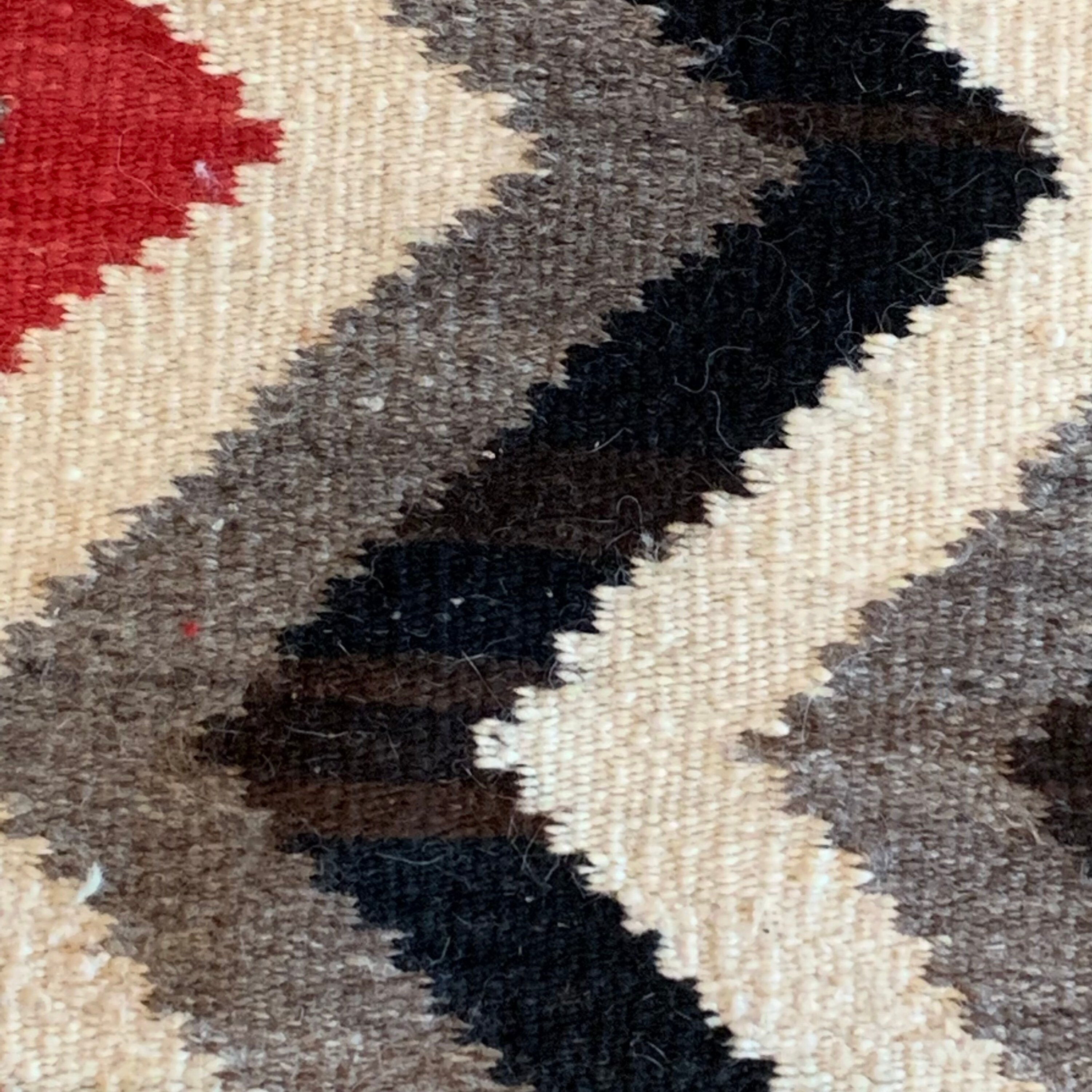 1940s Navajo Rug, Native American Indian Tapestry 58x41 Chevron Storm ...
