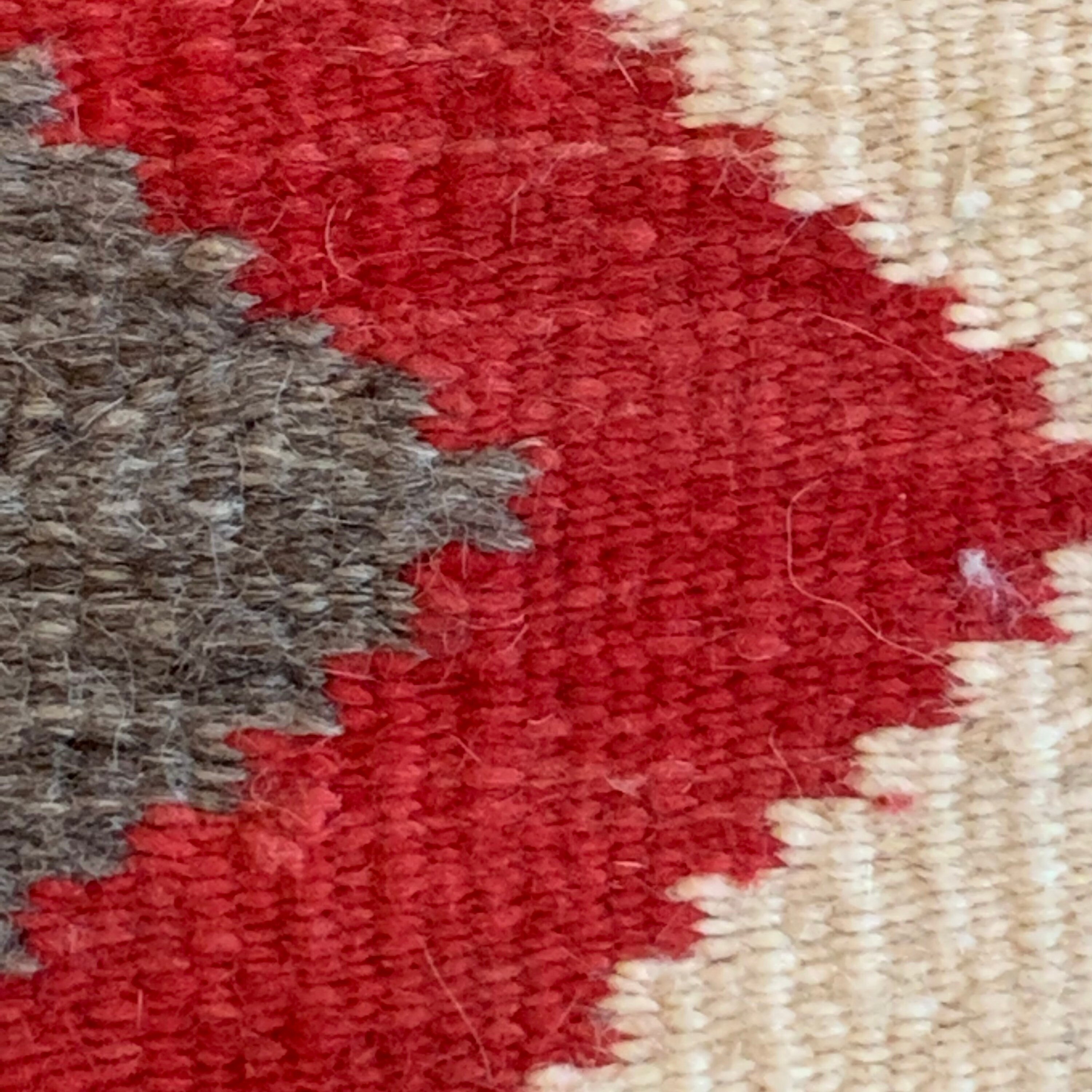 1940s Navajo Rug, Native American Indian Tapestry 58x41 Chevron Storm ...