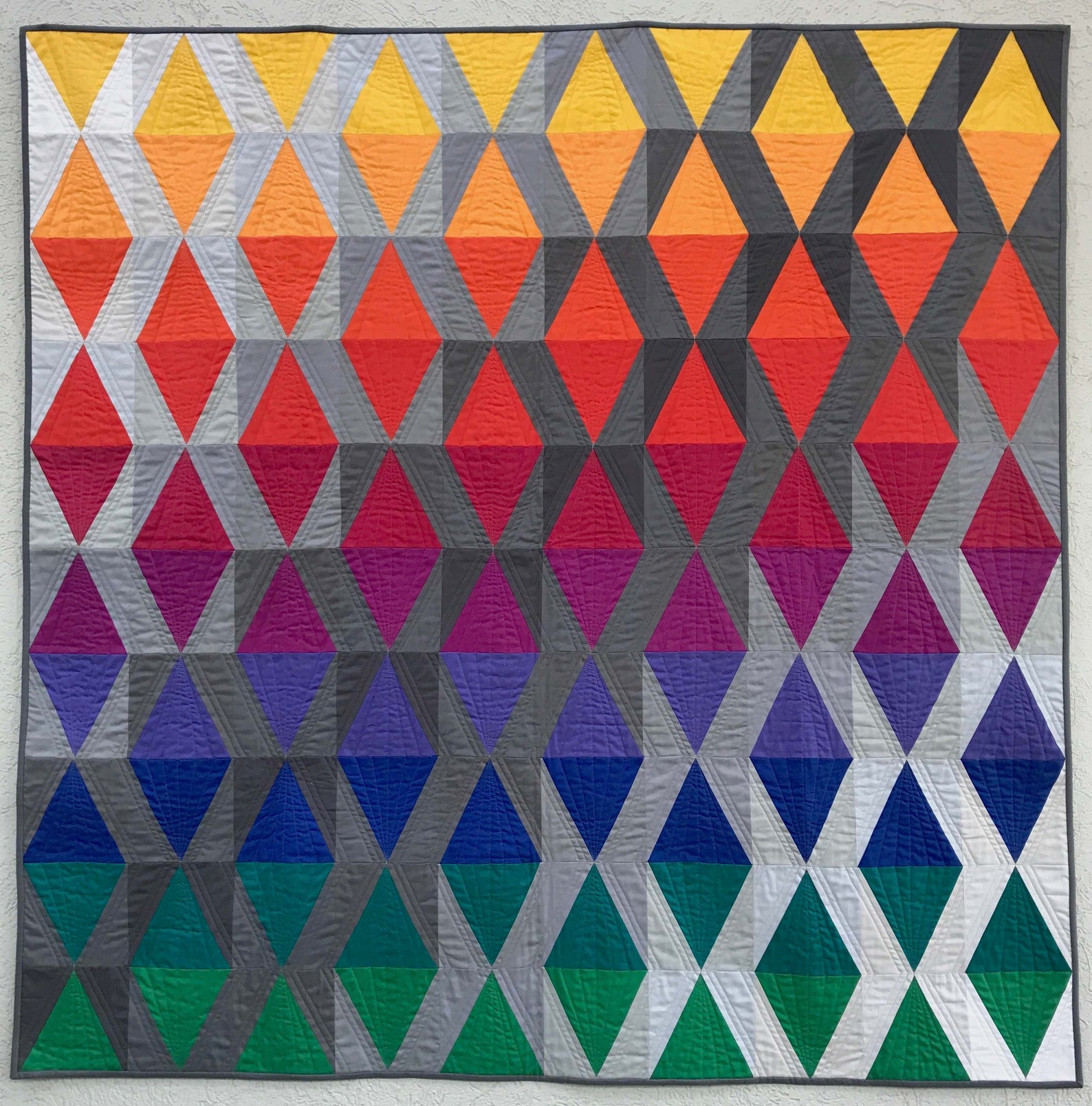 Quilt Patterns "sky With Diamonds" - Throw Size 60" X 60". Multicolor ...