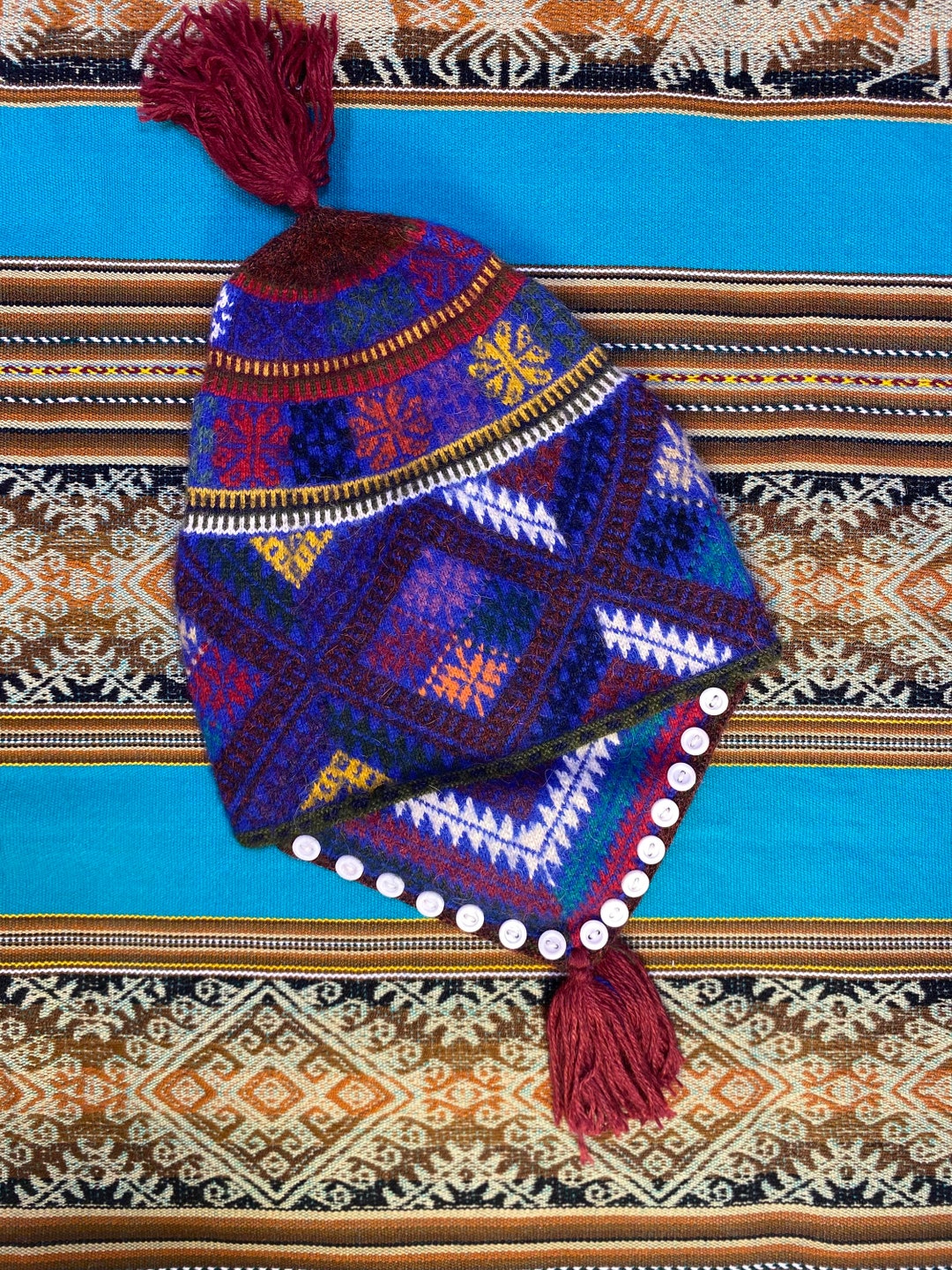 Multiple Colors - 100% Alpaca Wool Traditional Peruvian Handmade Chullo Hat - Etsy