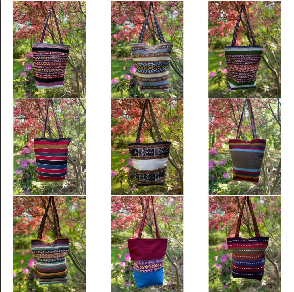 Various Patterns and Colors Peruvian Handmade Tote Bag Purse - Etsy