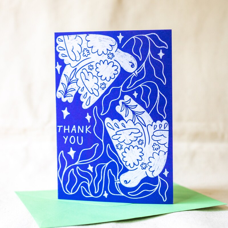 Bird Thank You - Etsy