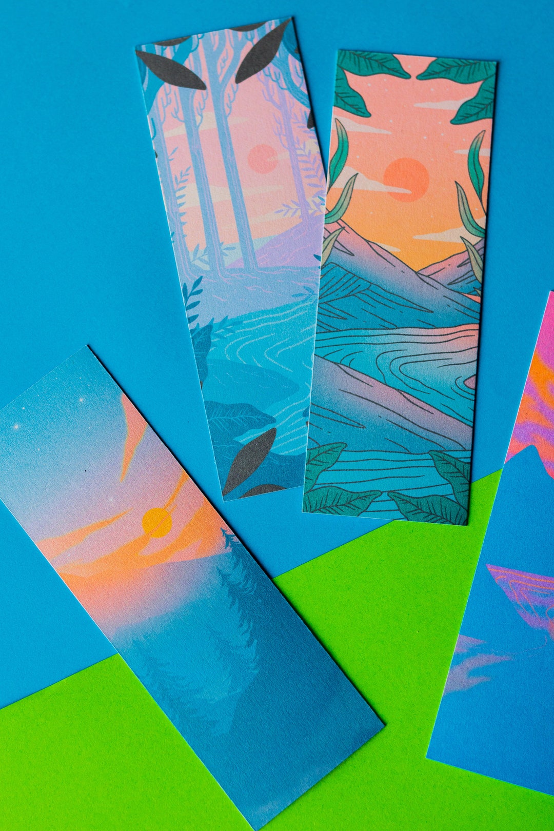 Illustrated Bookmarks [nature and Fantasy Landscape-inspired Designs ...