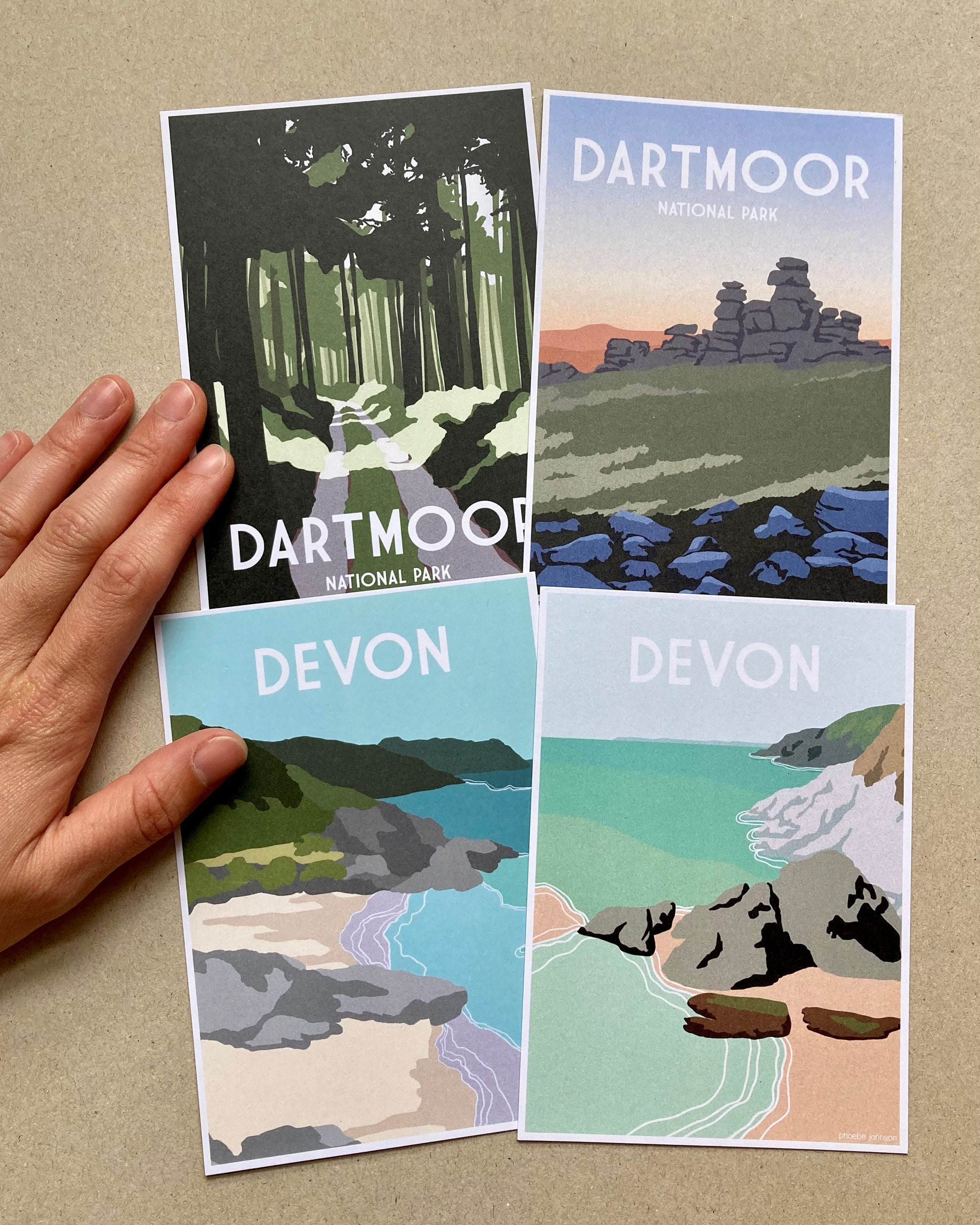 Devon Postcards - Etsy UK
