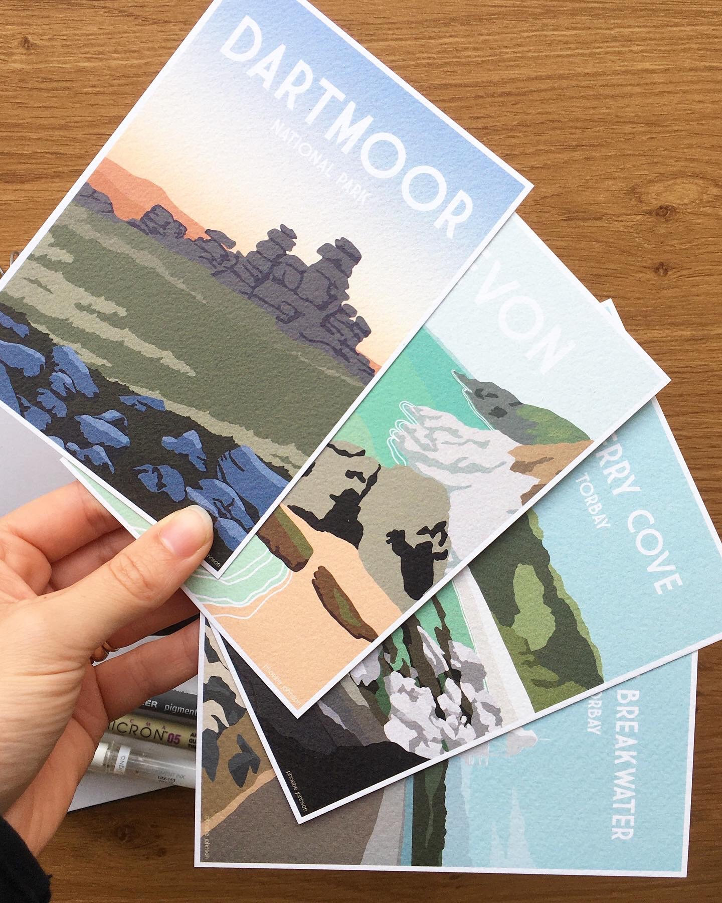 Devon Postcards - Etsy UK