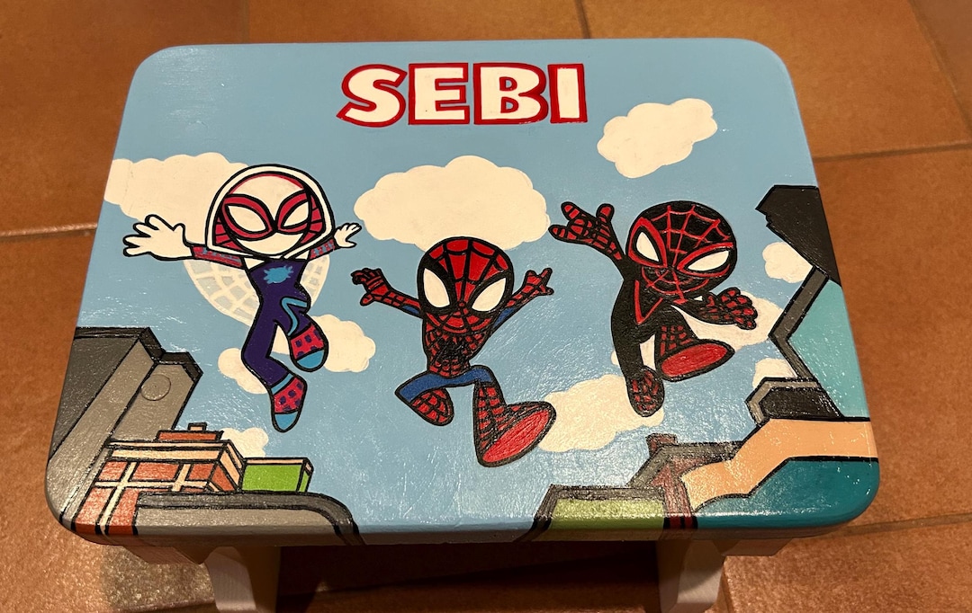 Spidey and Friends Step Stool - Etsy