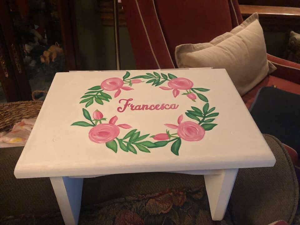 Floral Personalized Step Stool - Etsy