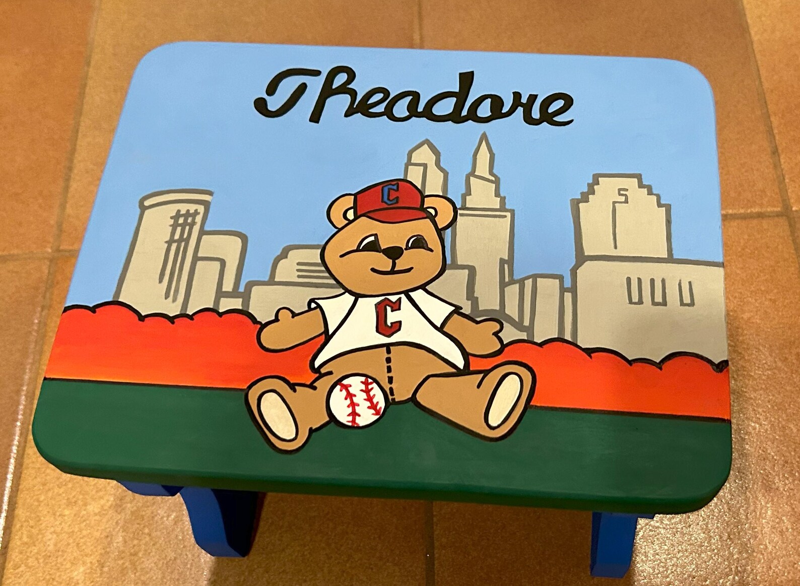 Baseball Themed Step Stool - Etsy