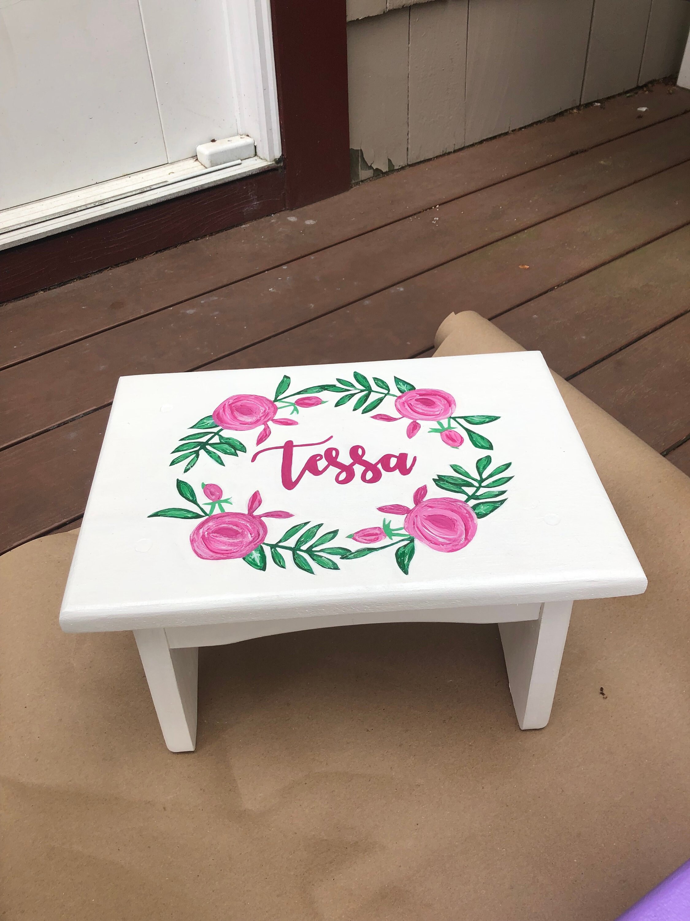 Floral Personalized Step Stool - Etsy