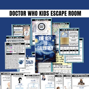 Doctor Who, Kids Escape Room, Printable Game, Key to Gallifrey ...