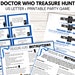 Doctor Who Printable Treasure Hunt, Printable Dr Who Game, TARDIS, Dr ...