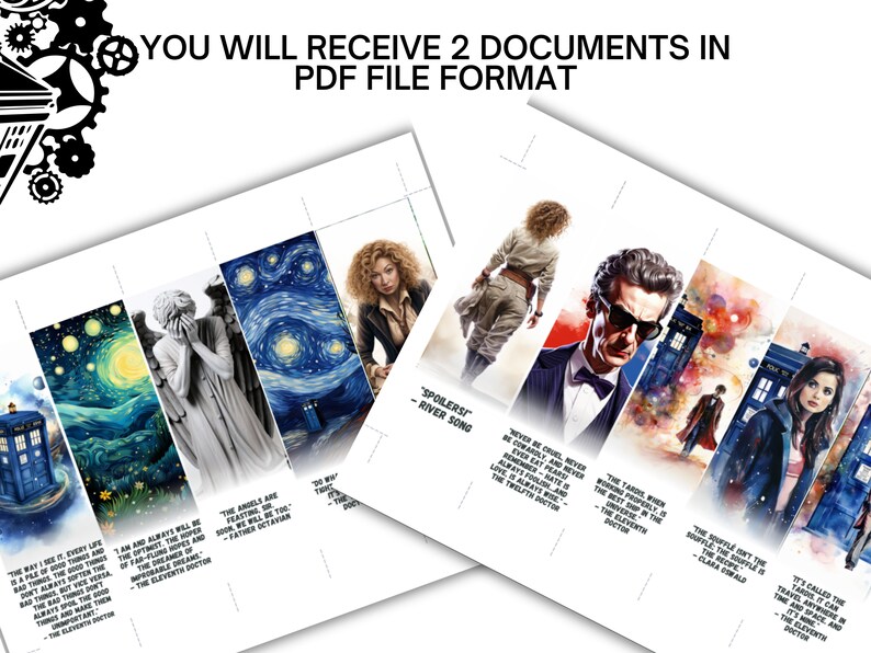 Timey-wimey Adventures Bookmarks Set of 10 |doctor Who Bookmarks ...