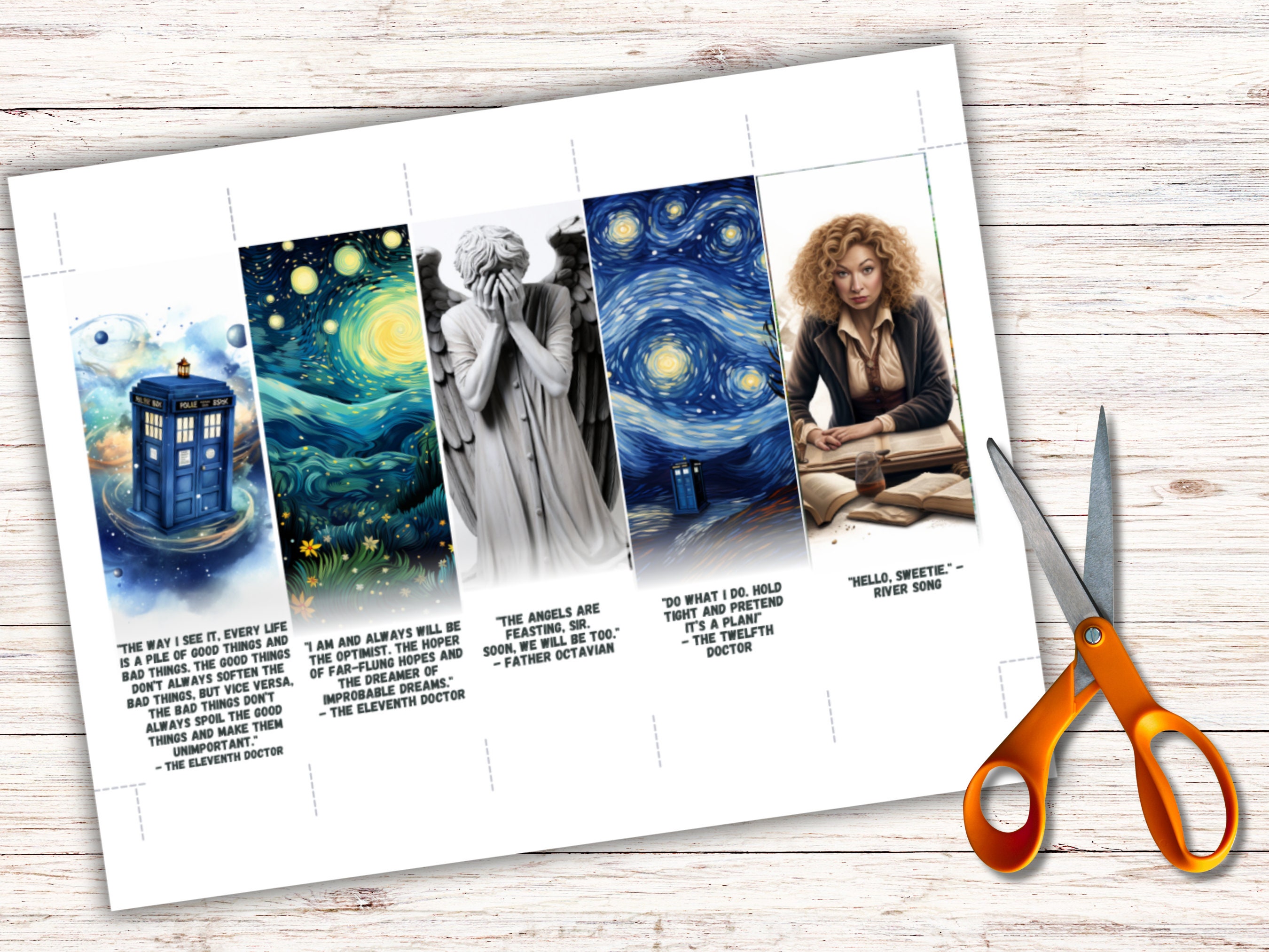 Timey-wimey Adventures Bookmarks Set of 10 |doctor Who Bookmarks ...