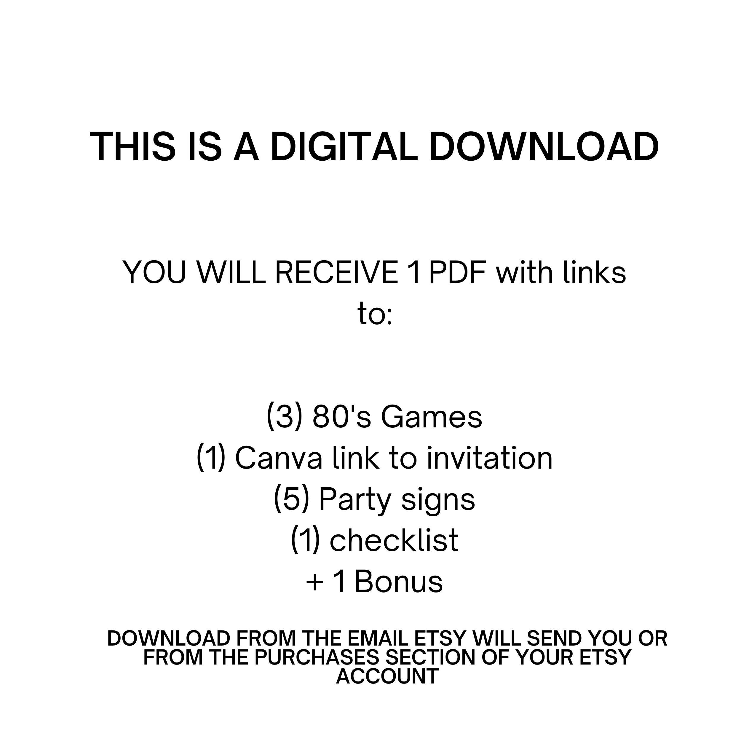 80s TOTALLY RAD Party Toolkit, Printable Signs, Printable Games ...