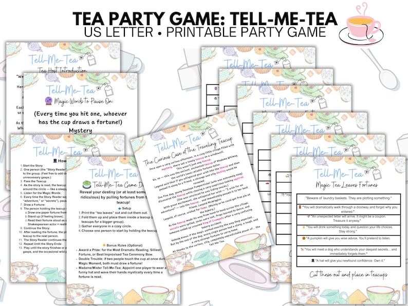 Tea Party, Tea Party Birthday,tea Party Activity,printable Tea Party ...