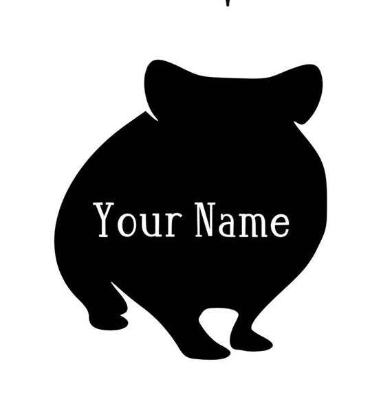 Hamster Custom Vinyl Decal Sticker | Etsy