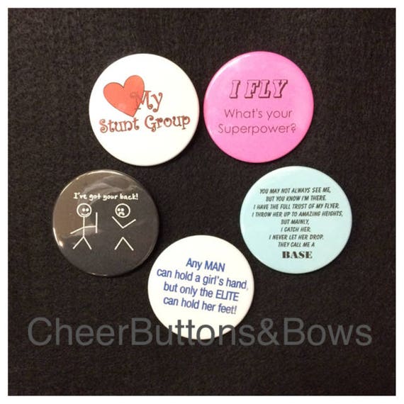 Stunt Group Buttons choose 8 Gift for Cheerleading Cheer | Etsy