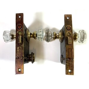 Russwin Deadbolt Door Lock With Glass Knobs Antique Door - Etsy
