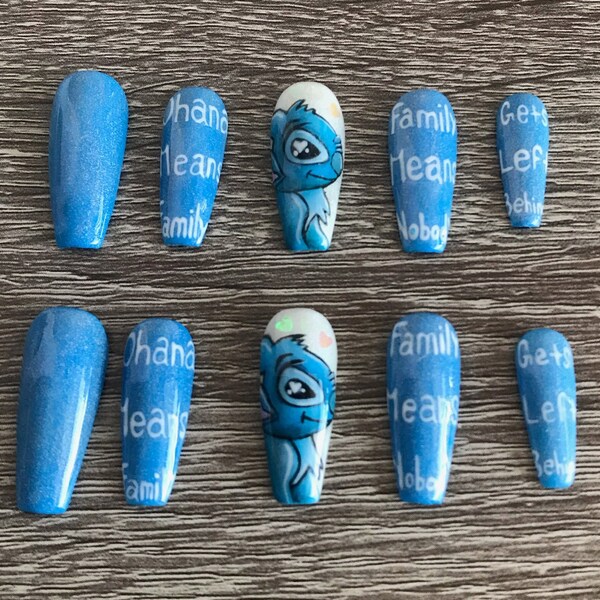 Lilo and Stitch Nails - Etsy