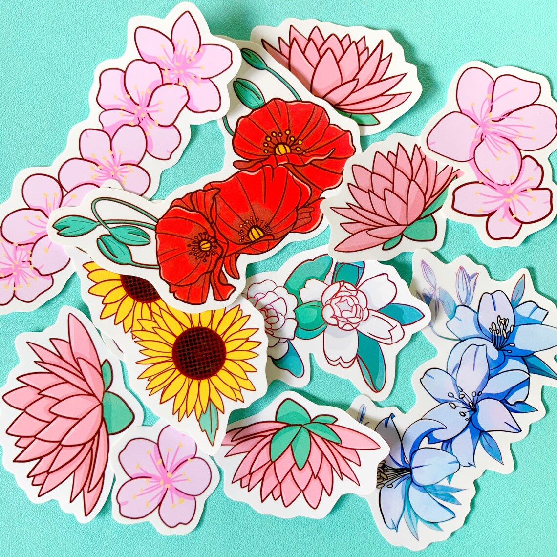 Flowers Waterproof Journal Stickers Bullet Journal Stickers | Etsy