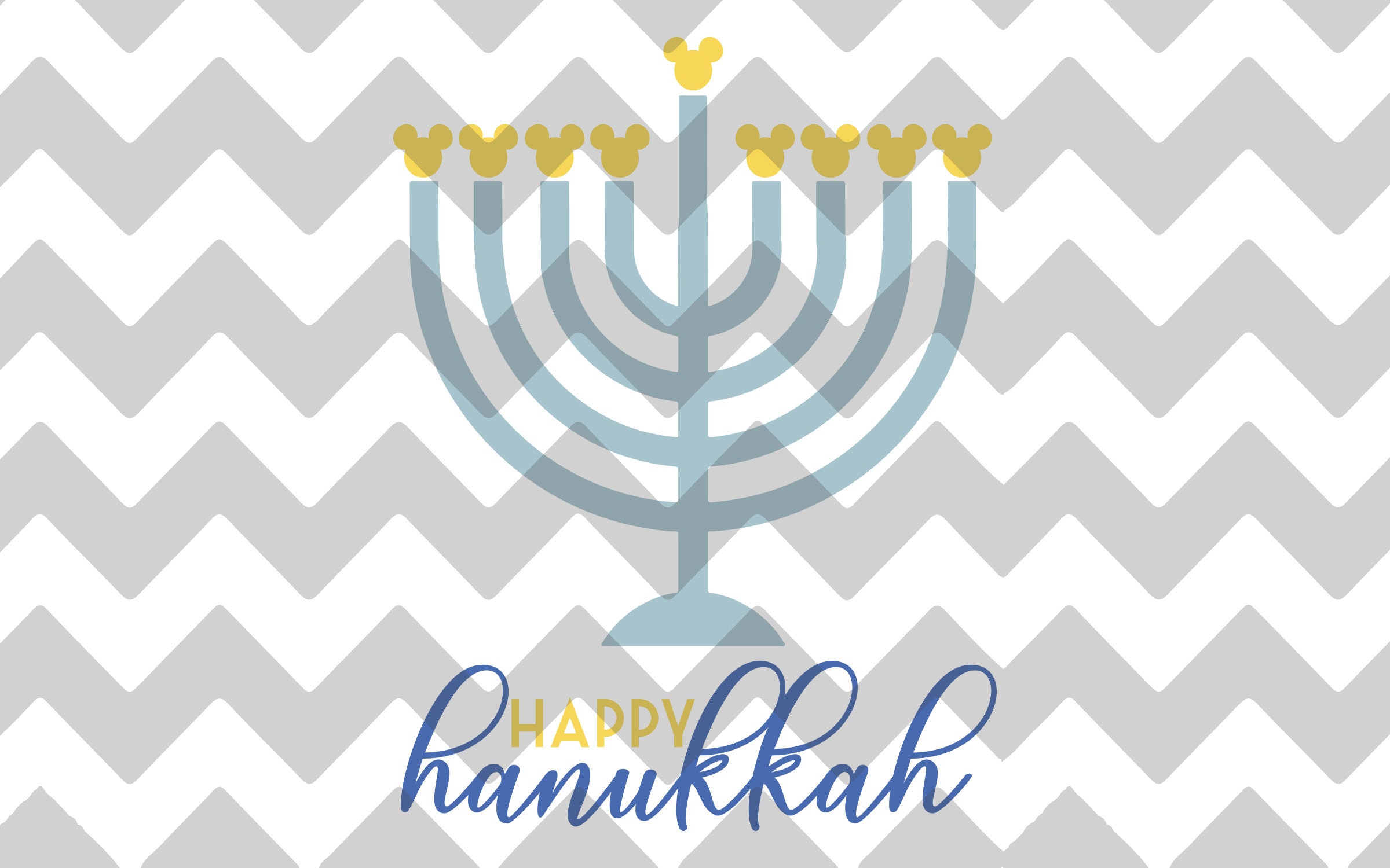Happy Hanukkah Mickey Menorah SVG DXF PNG - Etsy