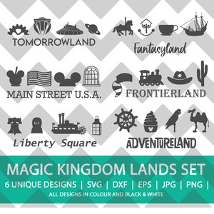 Magic Kingdom Inspired Lands | SVG | DXF | EPS | Adventureland | Main ...