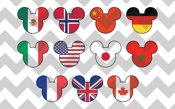 Epcot World Showcase Flags SVG PNG JPG - Etsy Australia