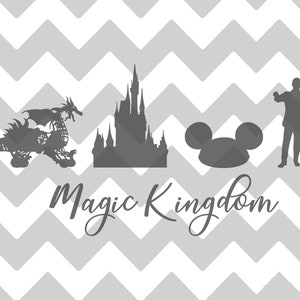 Magic Kingdom Icons SVG DXF EPS Magic Kingdom Epcot | Etsy