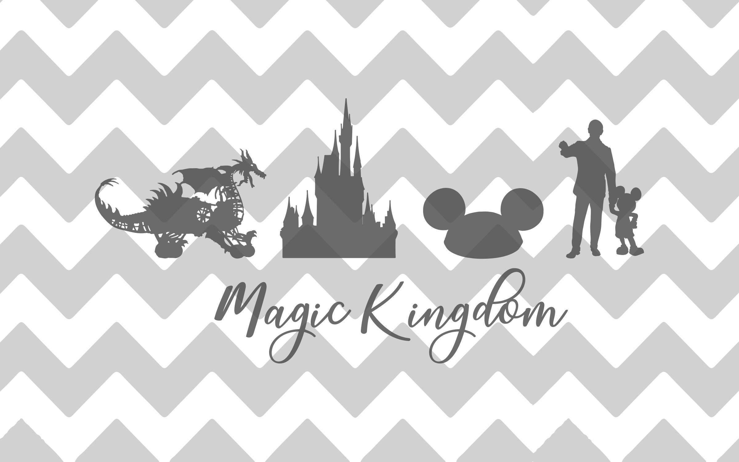 Magic Kingdom Icons SVG DXF EPS Magic Kingdom Epcot | Etsy