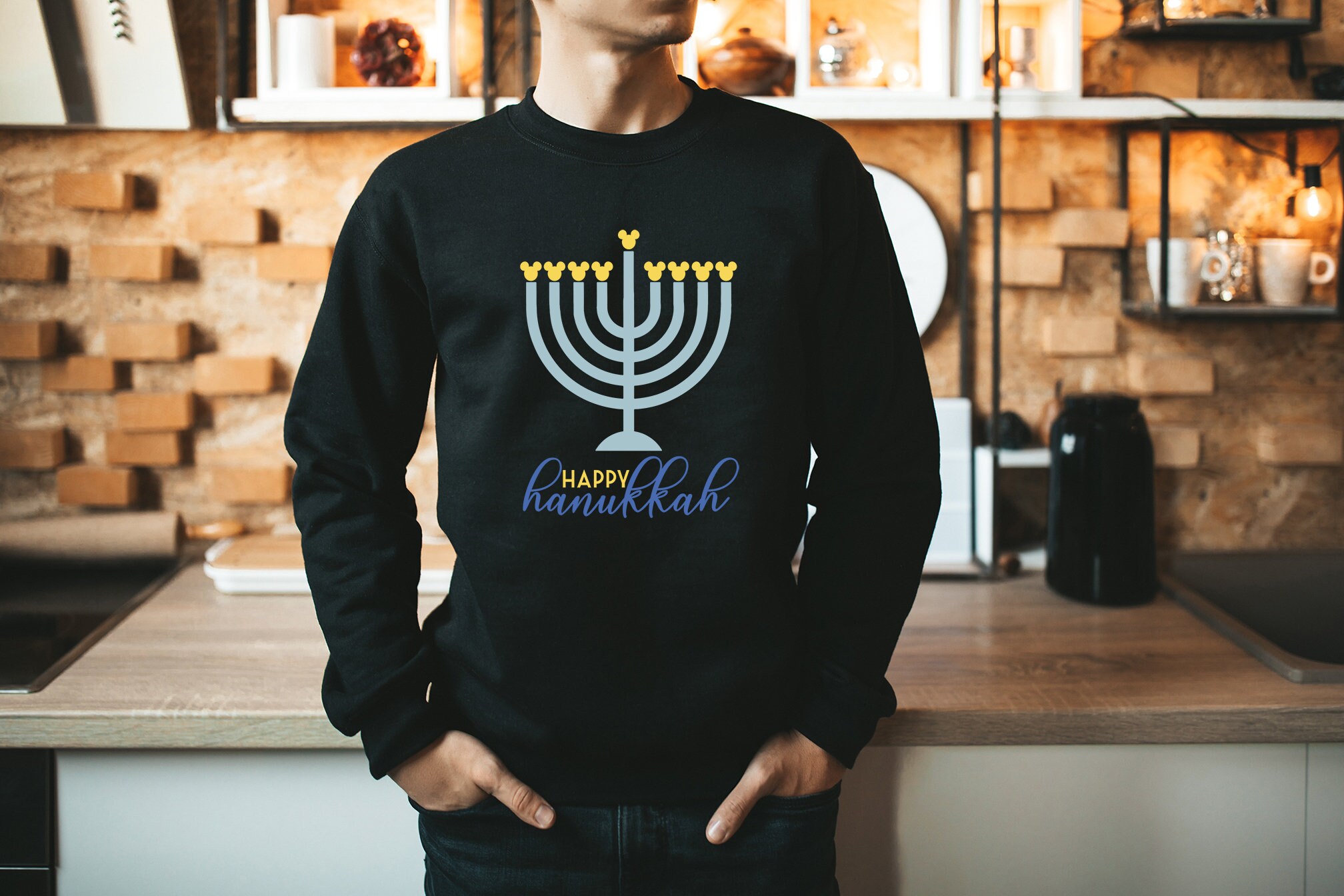 Happy Hanukkah Mickey Menorah SVG DXF PNG - Etsy