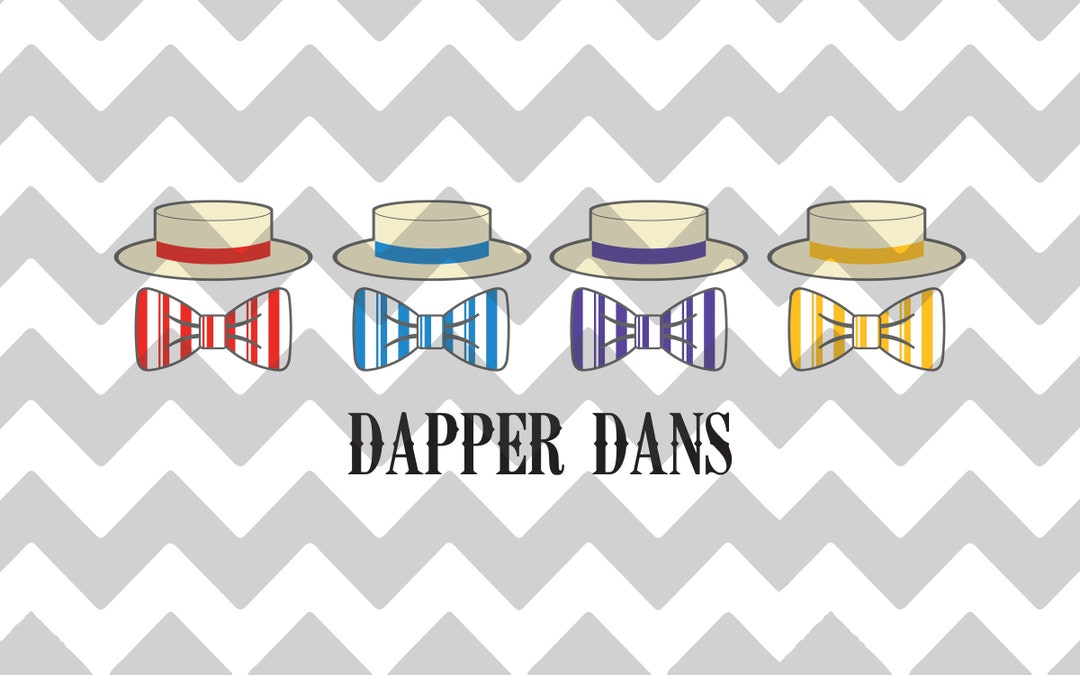 Dapper Dans Hats and Bowties SVG PNG JPG Main Street - Etsy