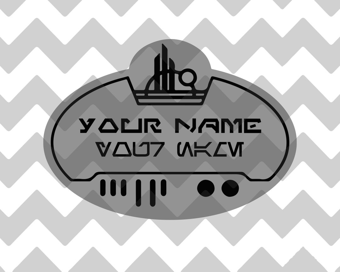 Galaxy's Edge Inspired Name Tag | Castmember | SVG | DXF | EPS - Etsy