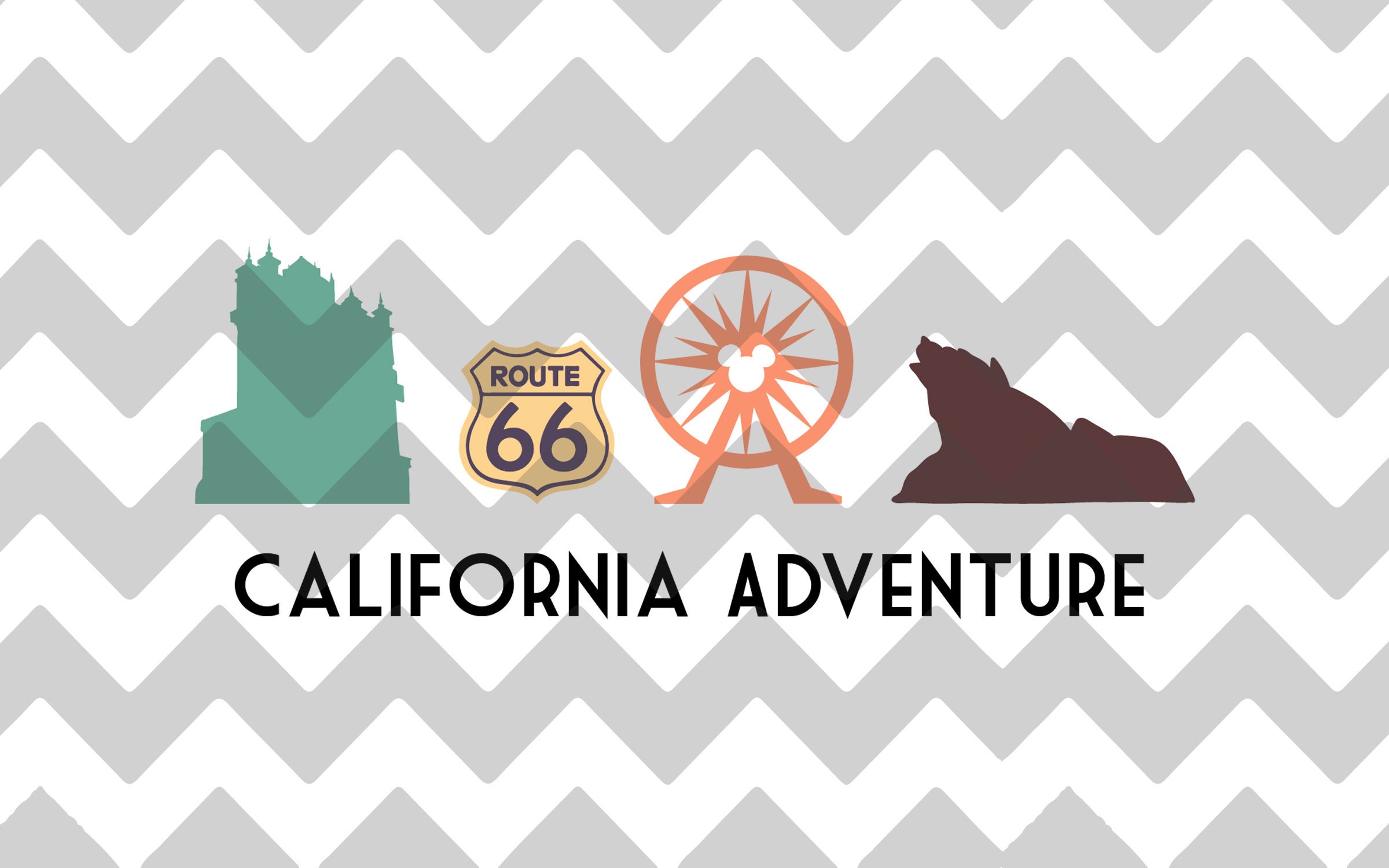 California Adventure Icons SVG DXF EPS - Etsy UK