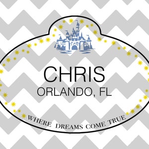 Cast Member Name Tag SVG/DXF/PNG Castle (Instant Download) - Etsy