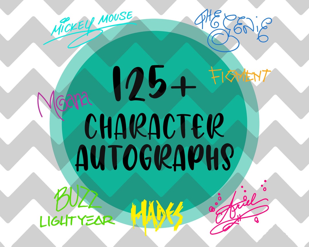 125+ Character Signatures | Autographs | SVG | DXF | EPS | Mickey ...