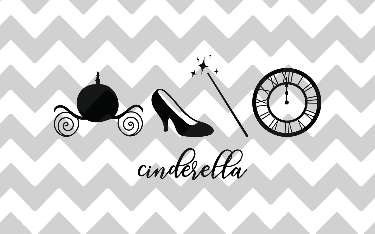 Cinderella Icons SVG DXF EPS - Etsy