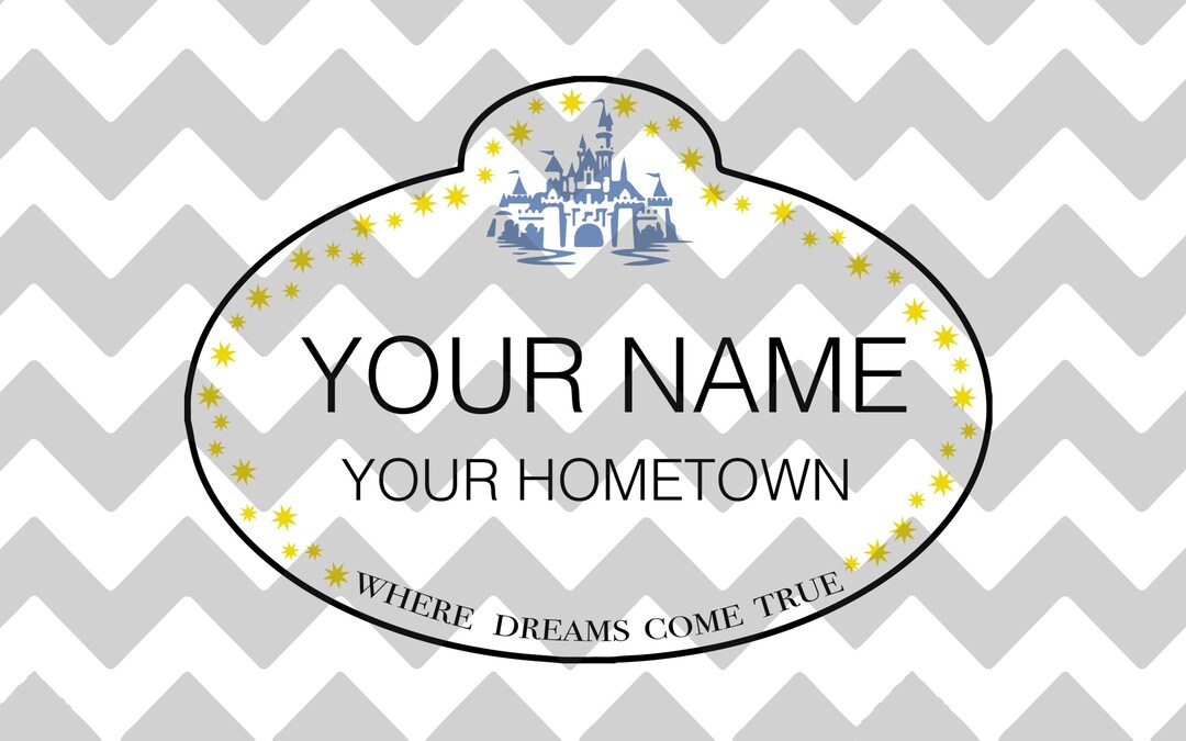 Cast Member Name Tag SVG/DXF/PNG Castle (Instant Download) - Etsy