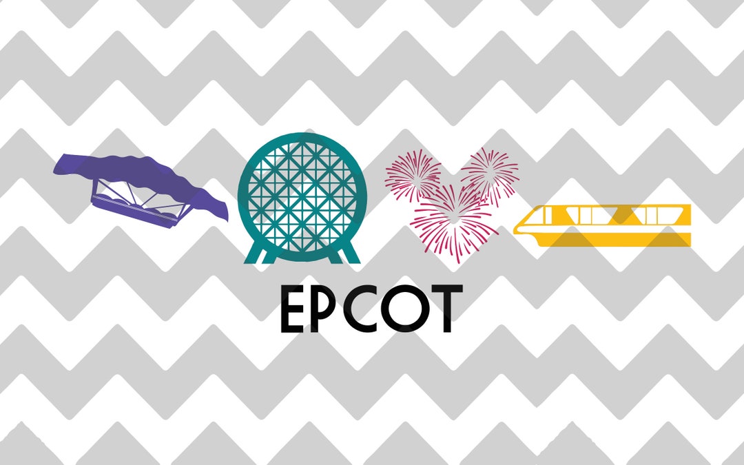 Epcot Icons SVG DXF EPS Magic Kingdom Epcot - Etsy