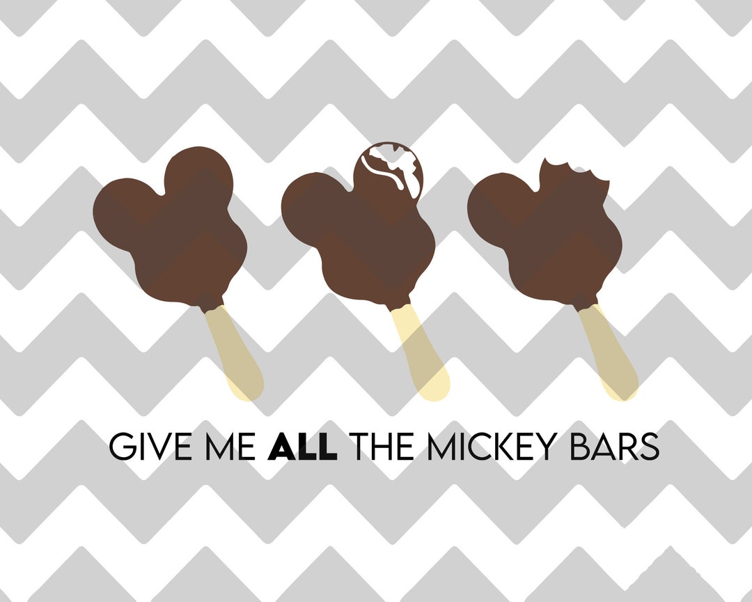 Give Me All the Mickey Bars | Ice Cream Mickey Mouse Bars | SVG | PNG ...