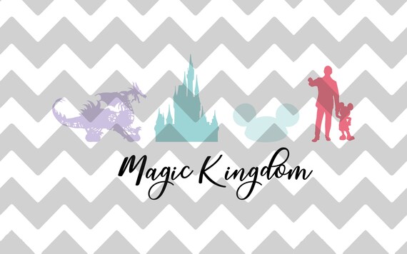 Magic Kingdom Icons SVG DXF EPS Magic Kingdom Epcot | Etsy