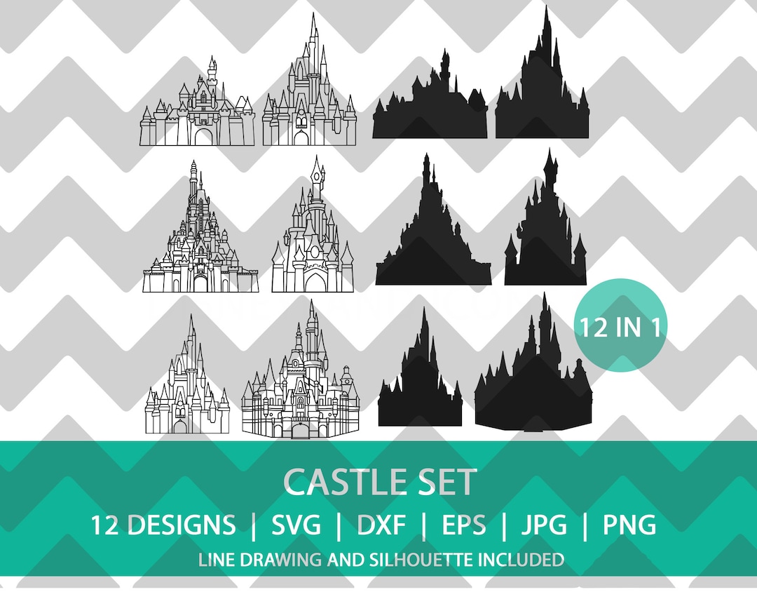 Castle Pack | Beauty and the Beast Castle | SVG | DXF | PNG - Etsy