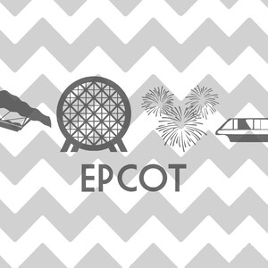 Epcot Icons SVG DXF EPS Magic Kingdom Epcot - Etsy