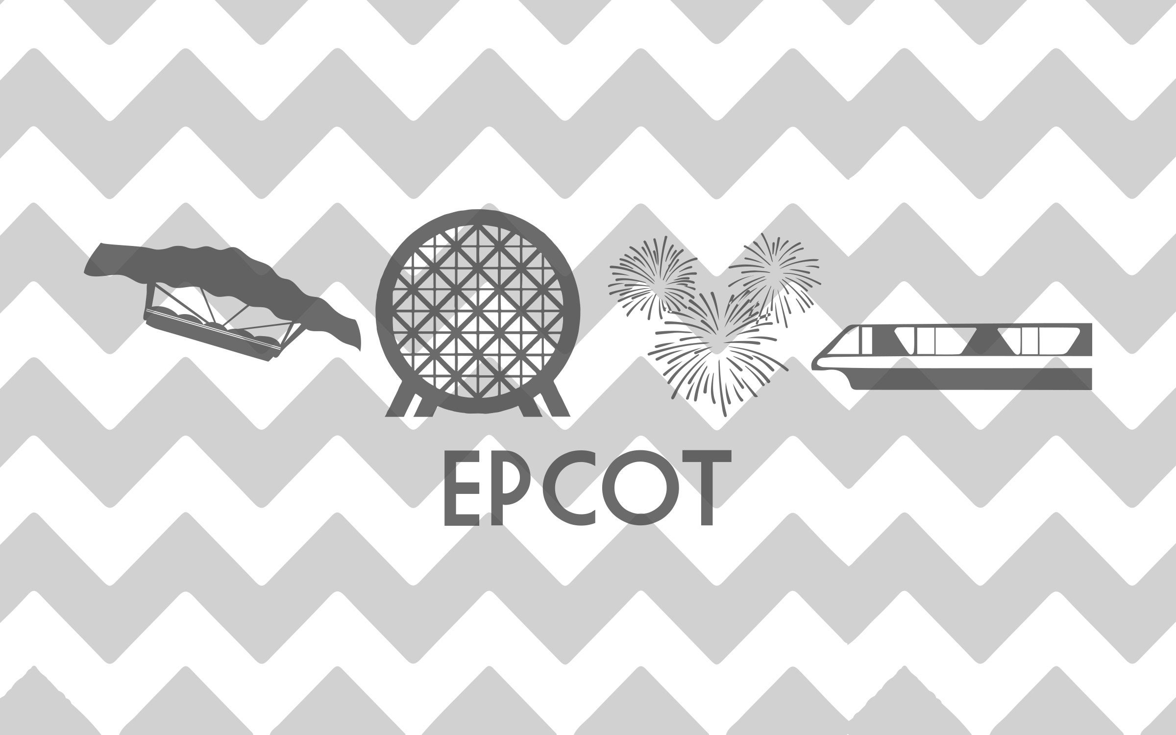 Epcot Icons SVG DXF EPS Magic Kingdom Epcot | Etsy