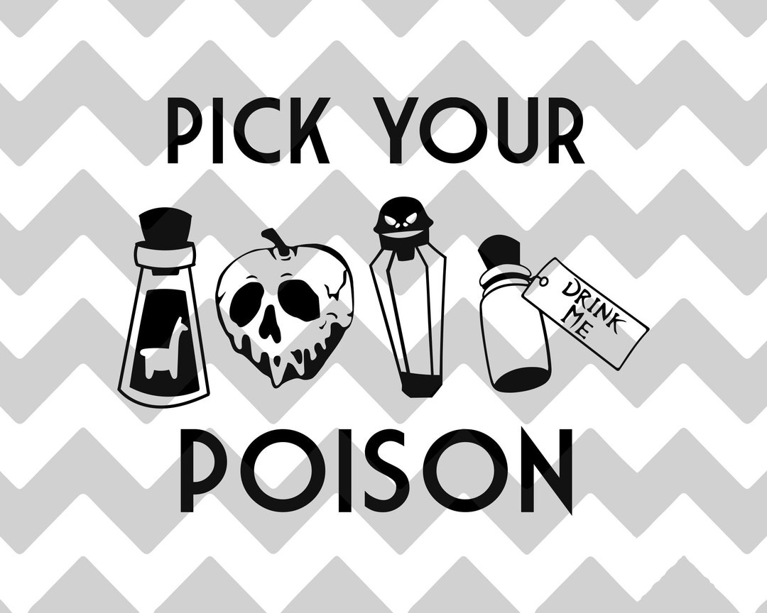 Disney Villains Poison Clipart | SVG DXF PNG (digital Files) - Etsy