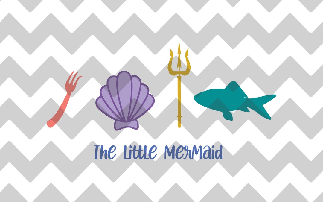 Little Mermaid Icons SVG DXF EPS Hans (Instant Download) - Etsy