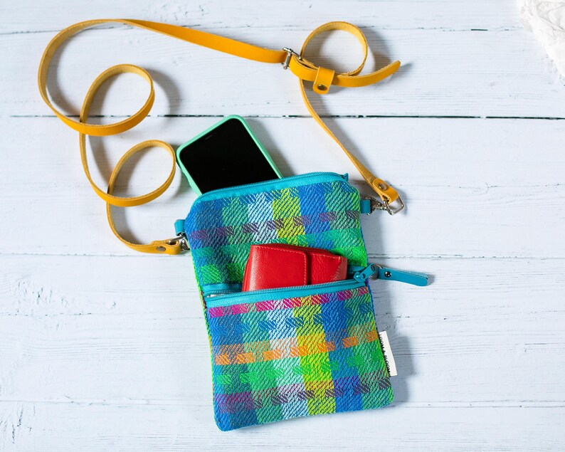 Handwoven Fabric Crossbody Bag Bright Bold Colours Perfect Companion ...