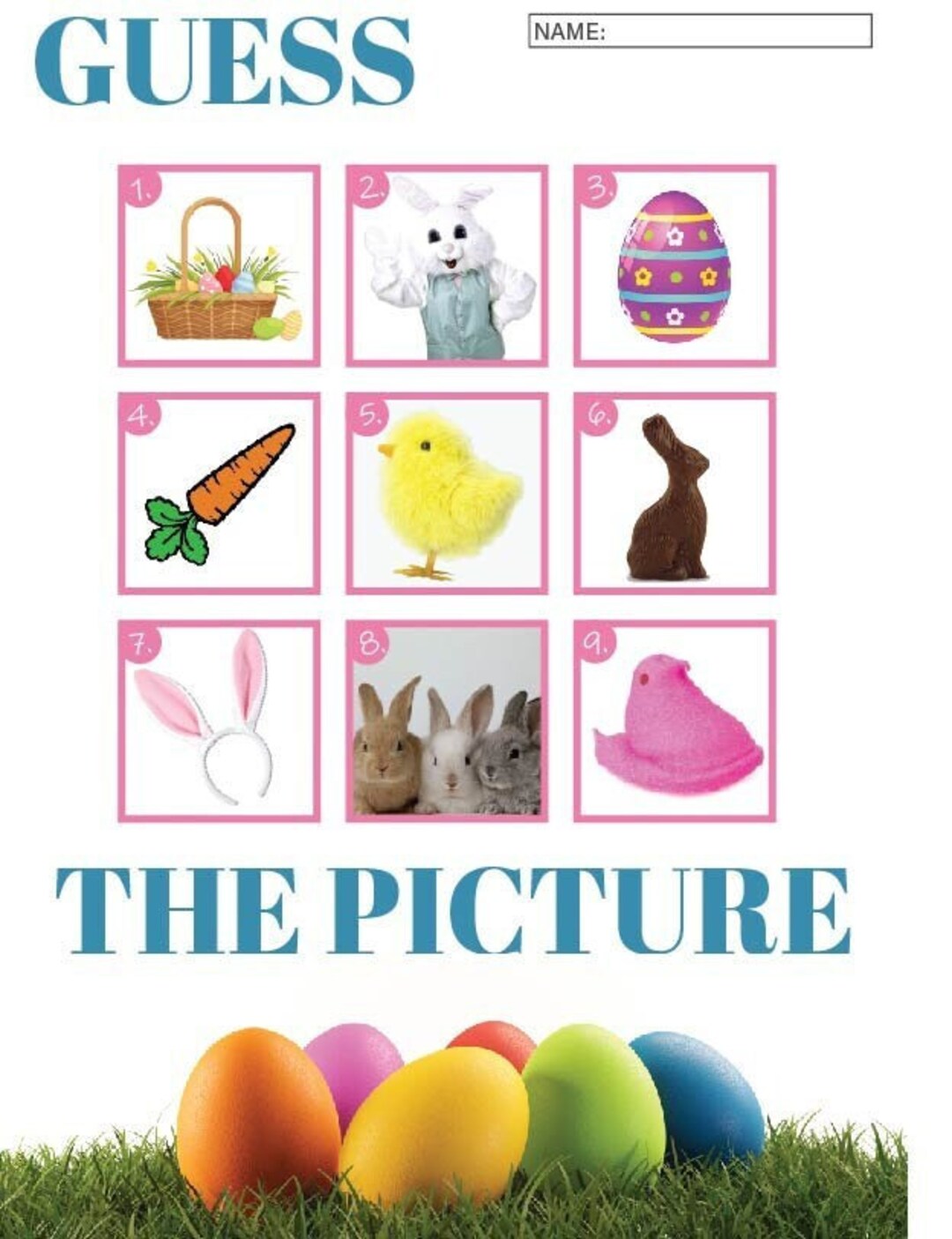 Easter Guessing Game-digital Download - Etsy