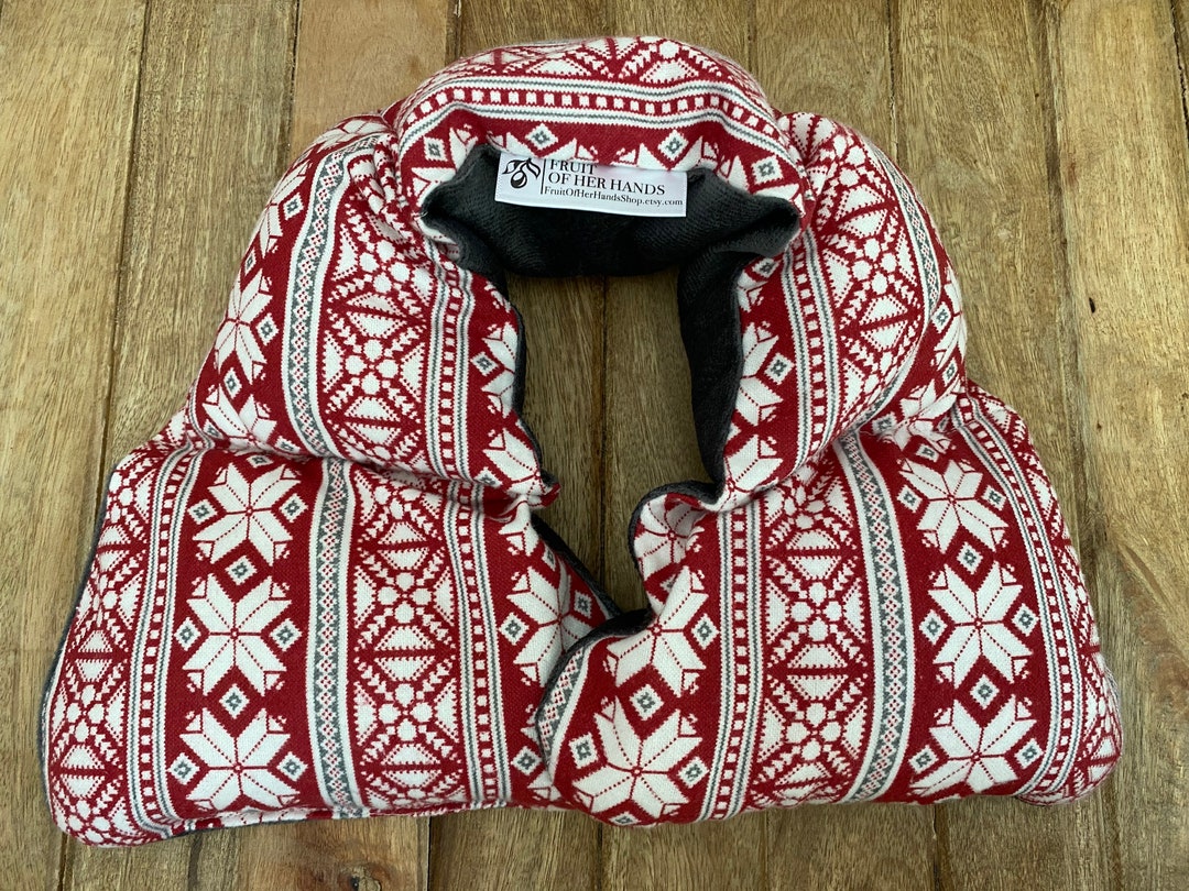 Handmade Lavender Scented Neck Warmer: Red & White Flannel ...