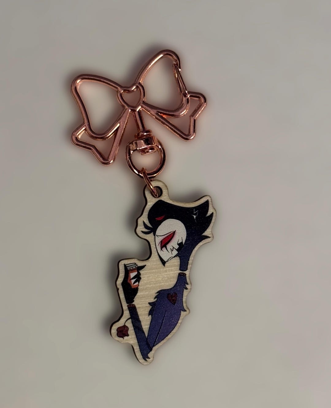 Stolas Keychain Helluva Boss Synthetic Wood - Etsy