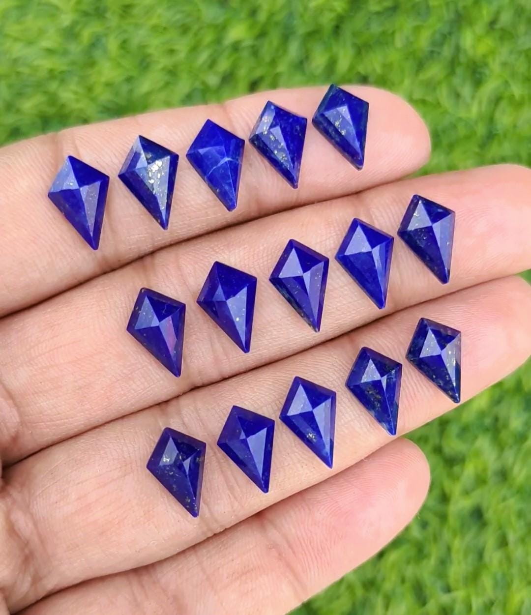 Lapis Lazuli Step Cut Kite Shape Gemstones 8x12 MM Handmade Loose ...